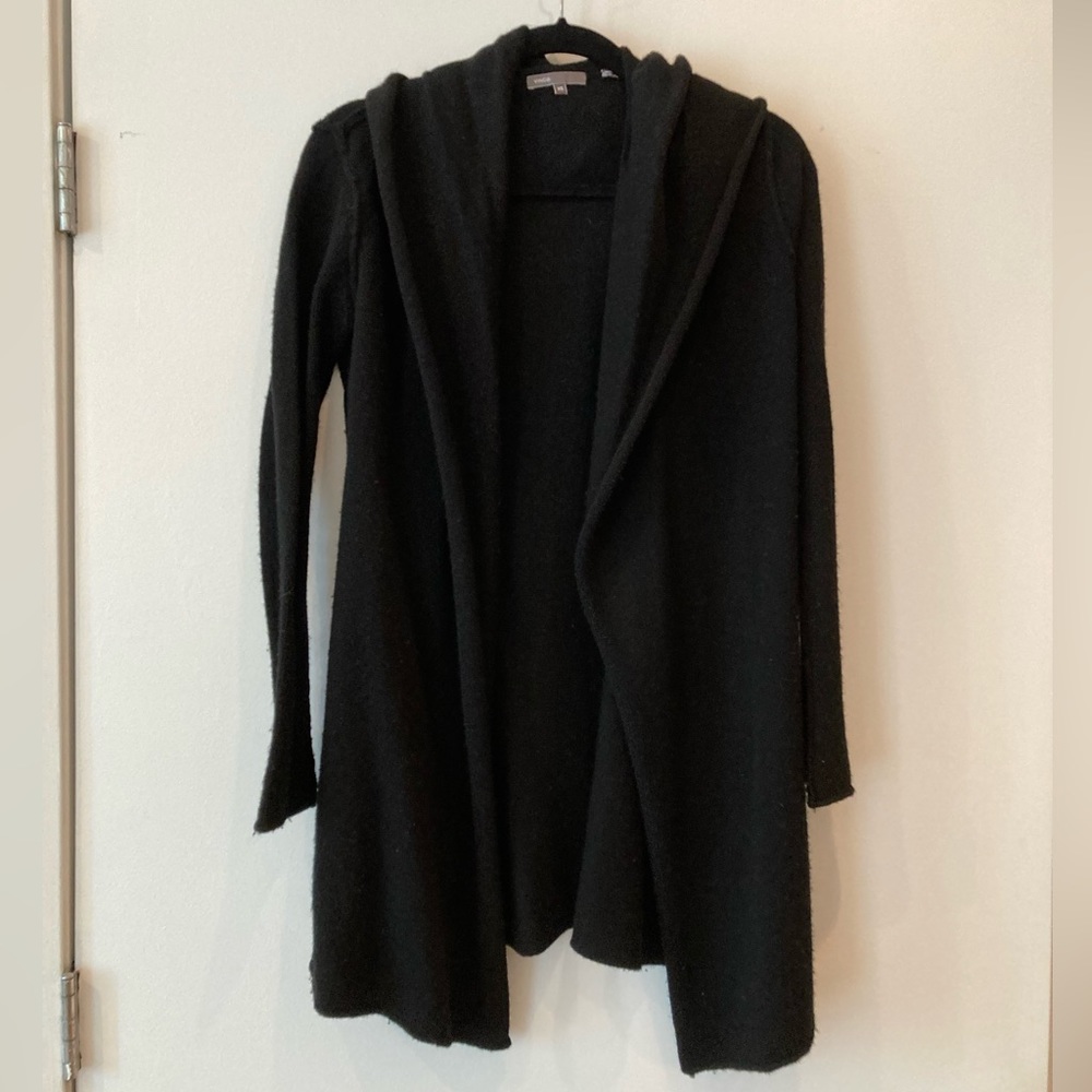 Vince Sophie Open Front Long Hooded Sweater - Gem